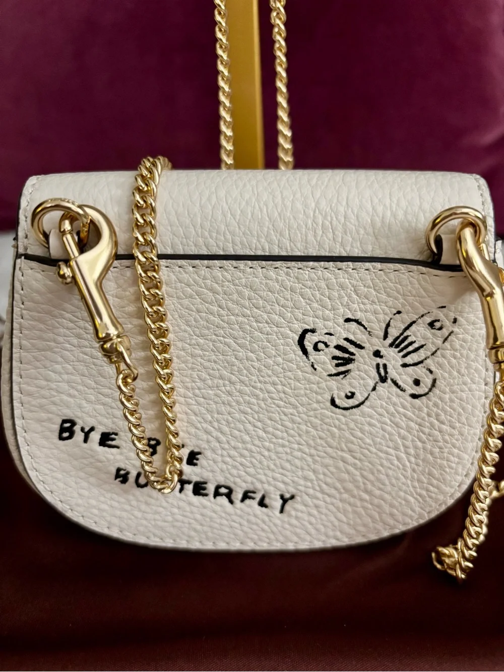 Coach | Bags | Nwt Coach Cam82 Chalk Multi Butterfly Sketch Turnlock ...